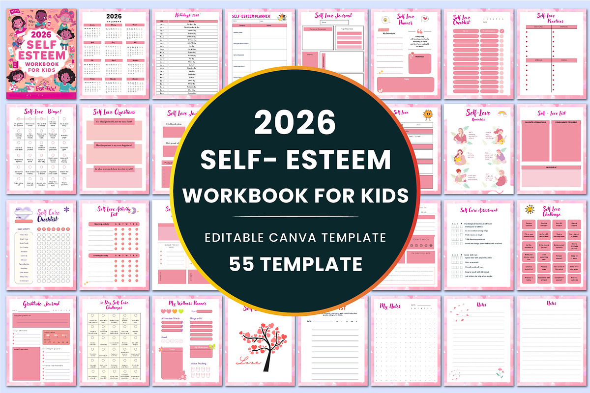 2026 Self-Esteem Workbook for Kids