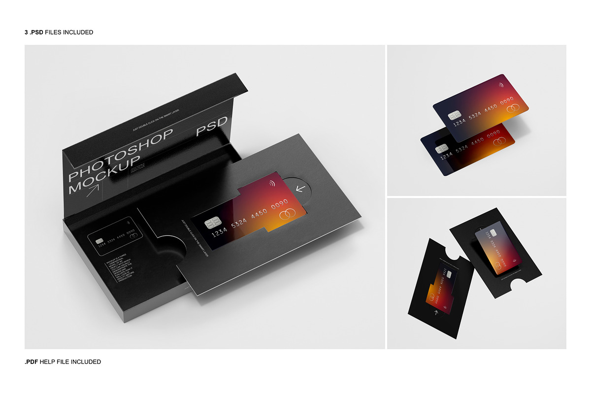 Credit Card Mockup Set (3 PSD)
