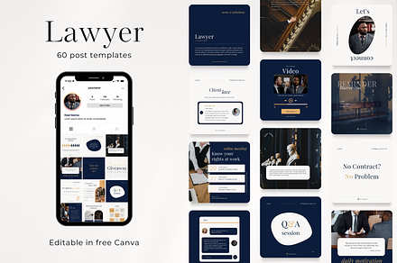 Law Firm Facebook Materials | Social Media Templates ~ Creative Market