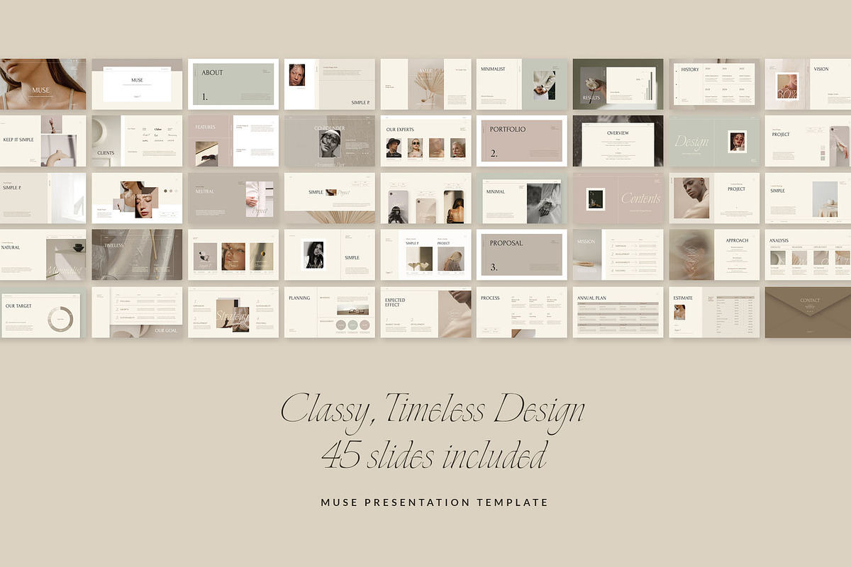 Muse PowerPoint Template, a Presentation Template by Simple P.