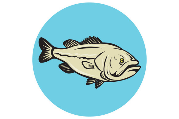 Largemouth Bass Fish Side Circle Car, an Illustration by patrimonio