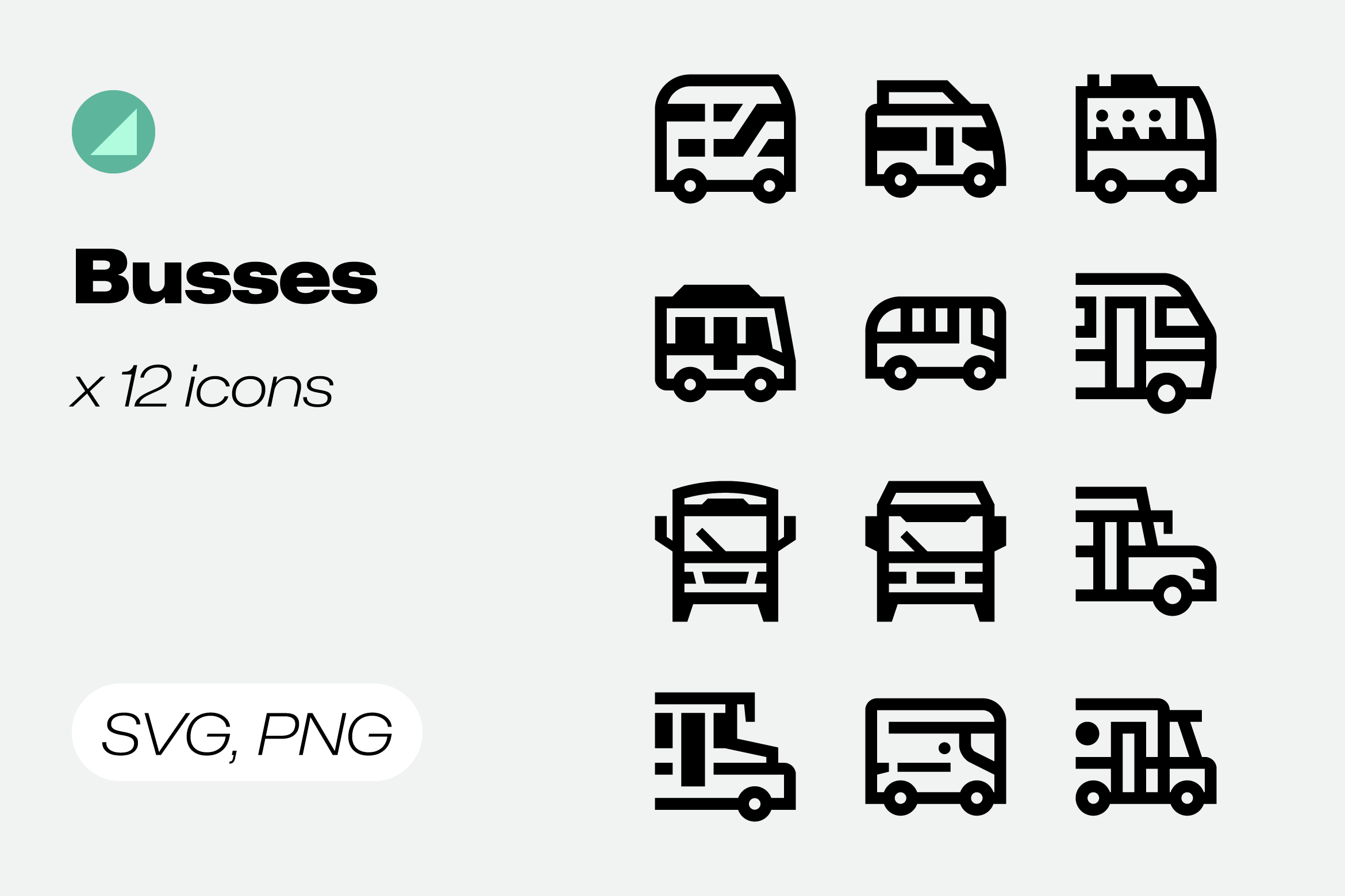 12 Bus Icons / Basicons