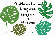 Vector monstera set, a Decorative Illustration by Vadim Fromm
