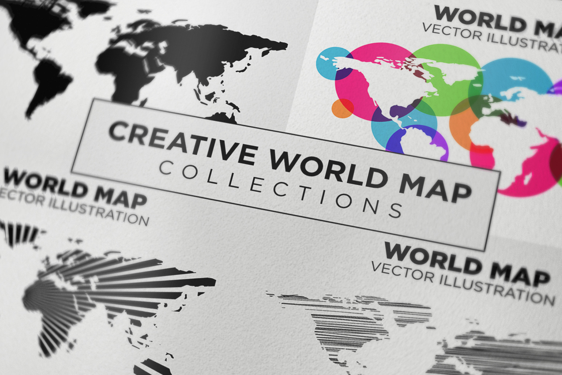 Creative World Map Vector, an Education Illustration by Toko Pak Sabar