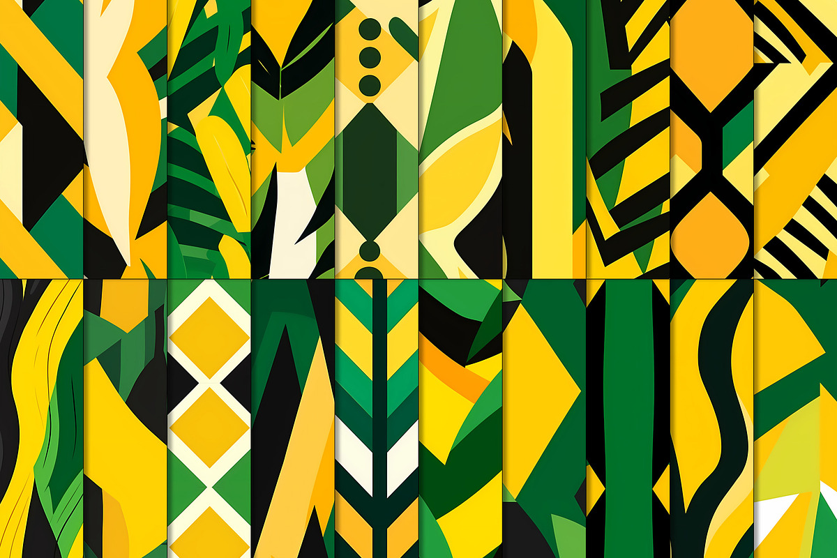 20 Seamless Jamaica-inspired Pattern, a Pattern Graphic by Nordic Design