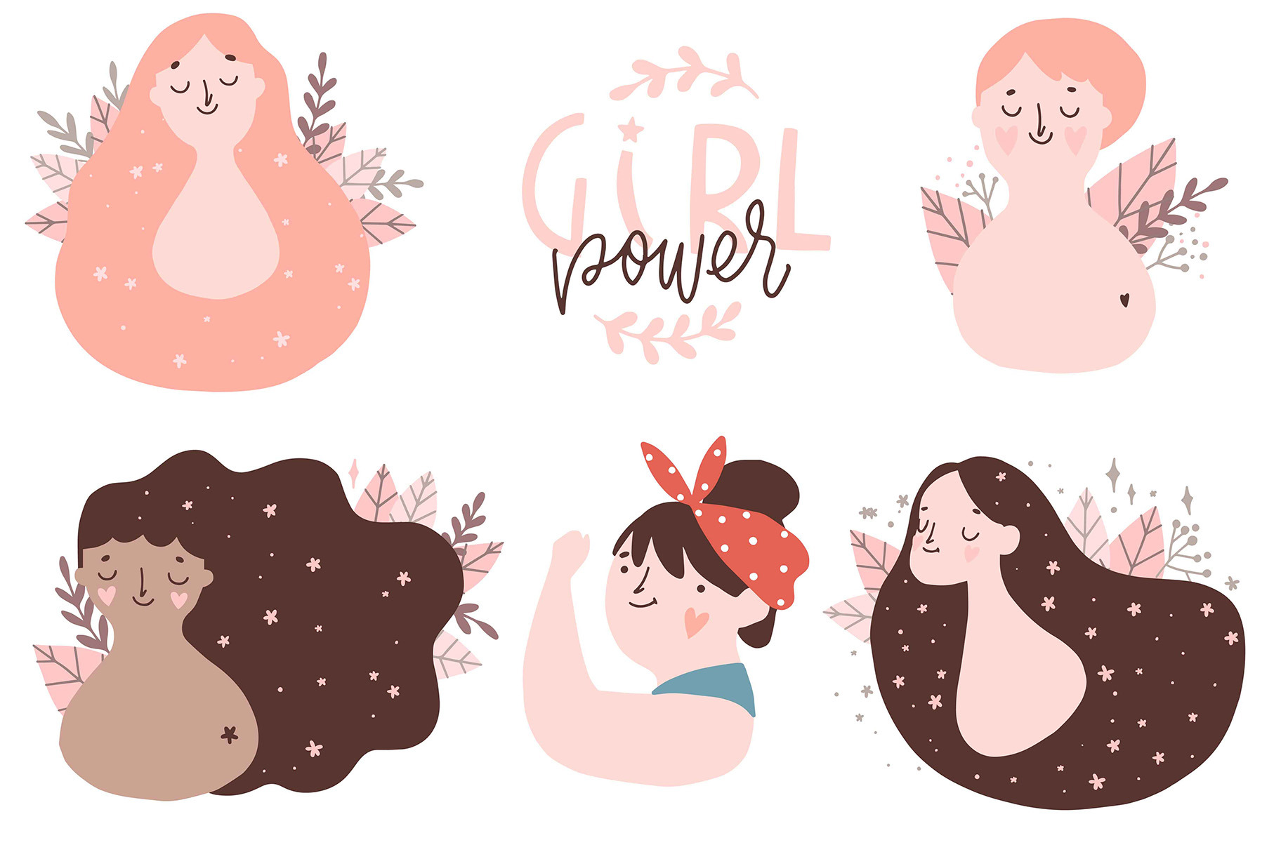 Girl Power, an Illustration by Cute vector | Creative Market
