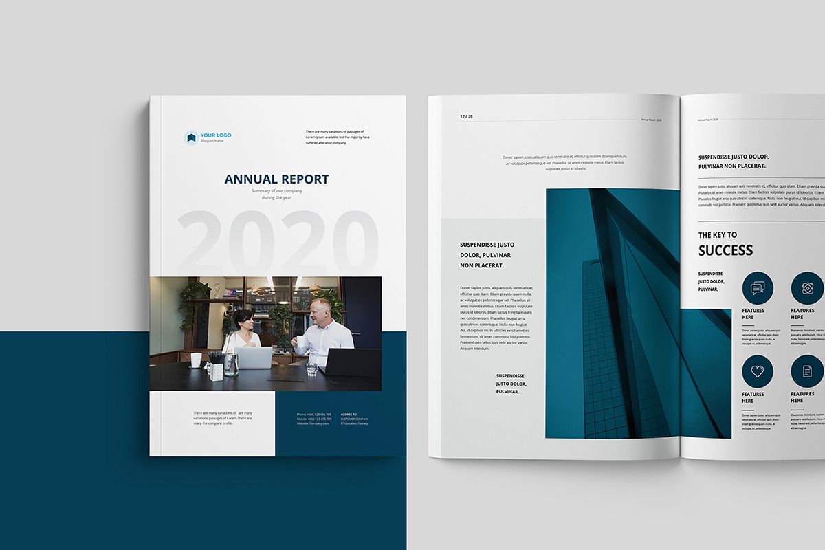 Annual Report 2023 | 28 Pages, a Brochure Template by Pro-Gh