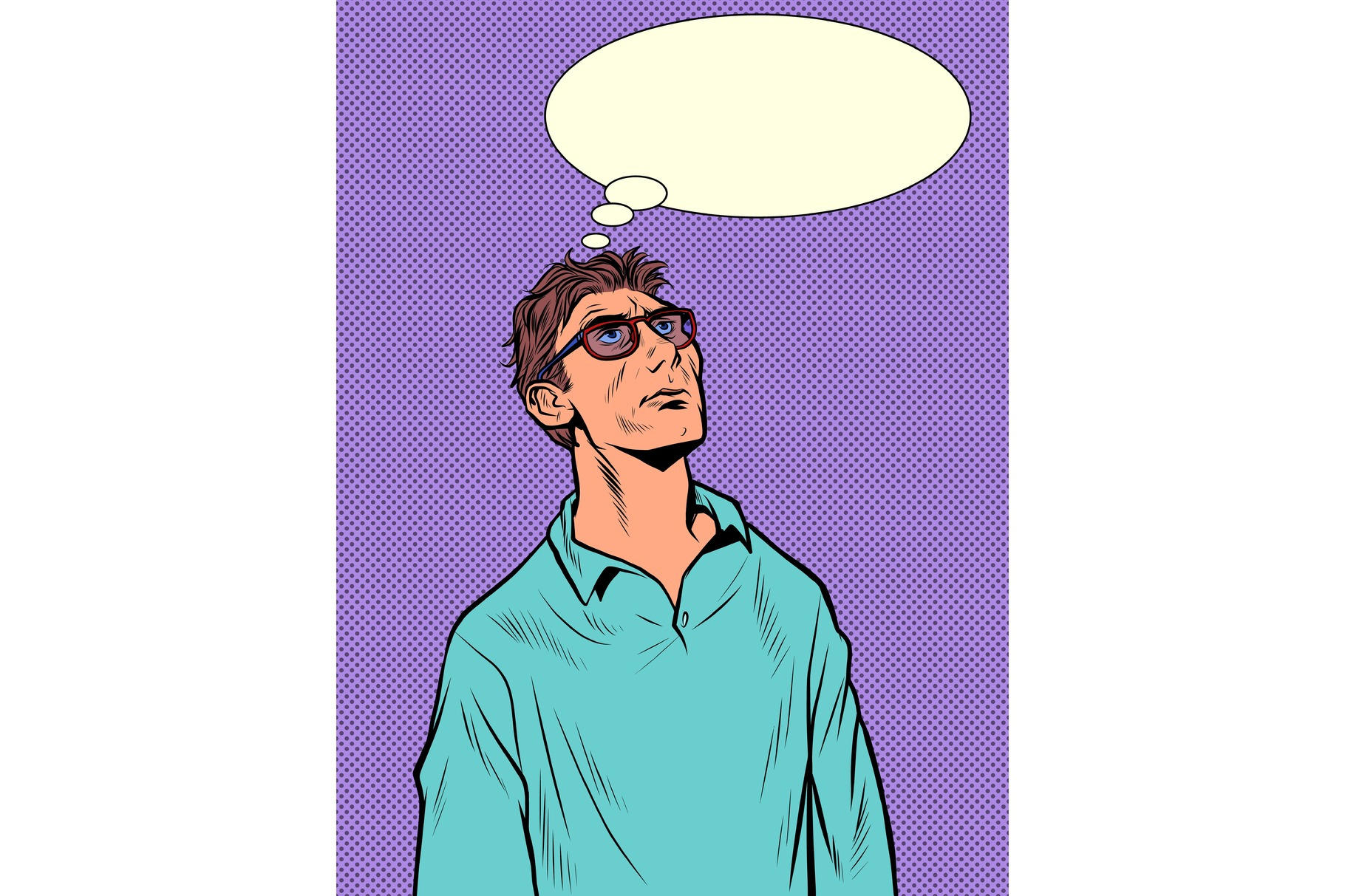 A man stands and dreams, a Person Illustration by studiostoks