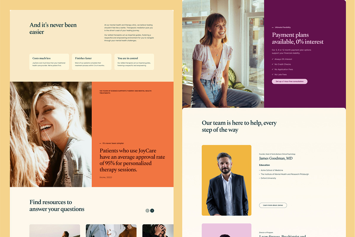 JoyCare - Landing Page UI&UX Kit