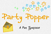 Party Popper - A Fun Typeface, a Script Font by Minhocossauro Emporium