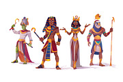 Egyptian god Amun, Osiris, Pharaoh, an Illustration by art PVP - market