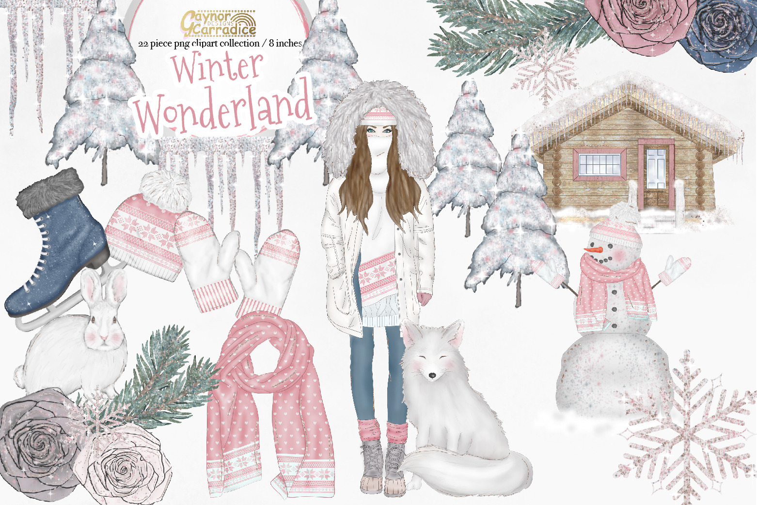 Winter wonderland clipart collection, an Illustration by Gaynor ...