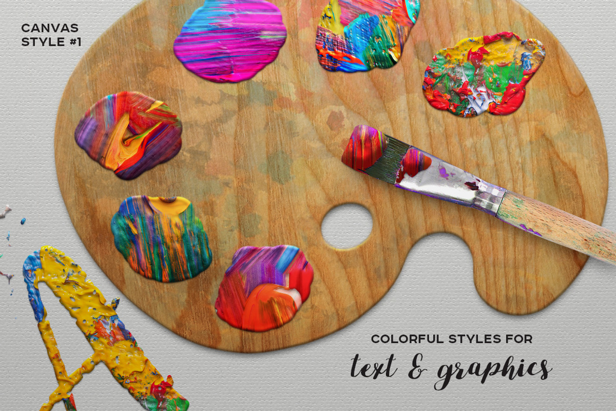 FUNKY PAINTER Photoshop Creative Kit, a Layer Style Add-On by Graphic ...