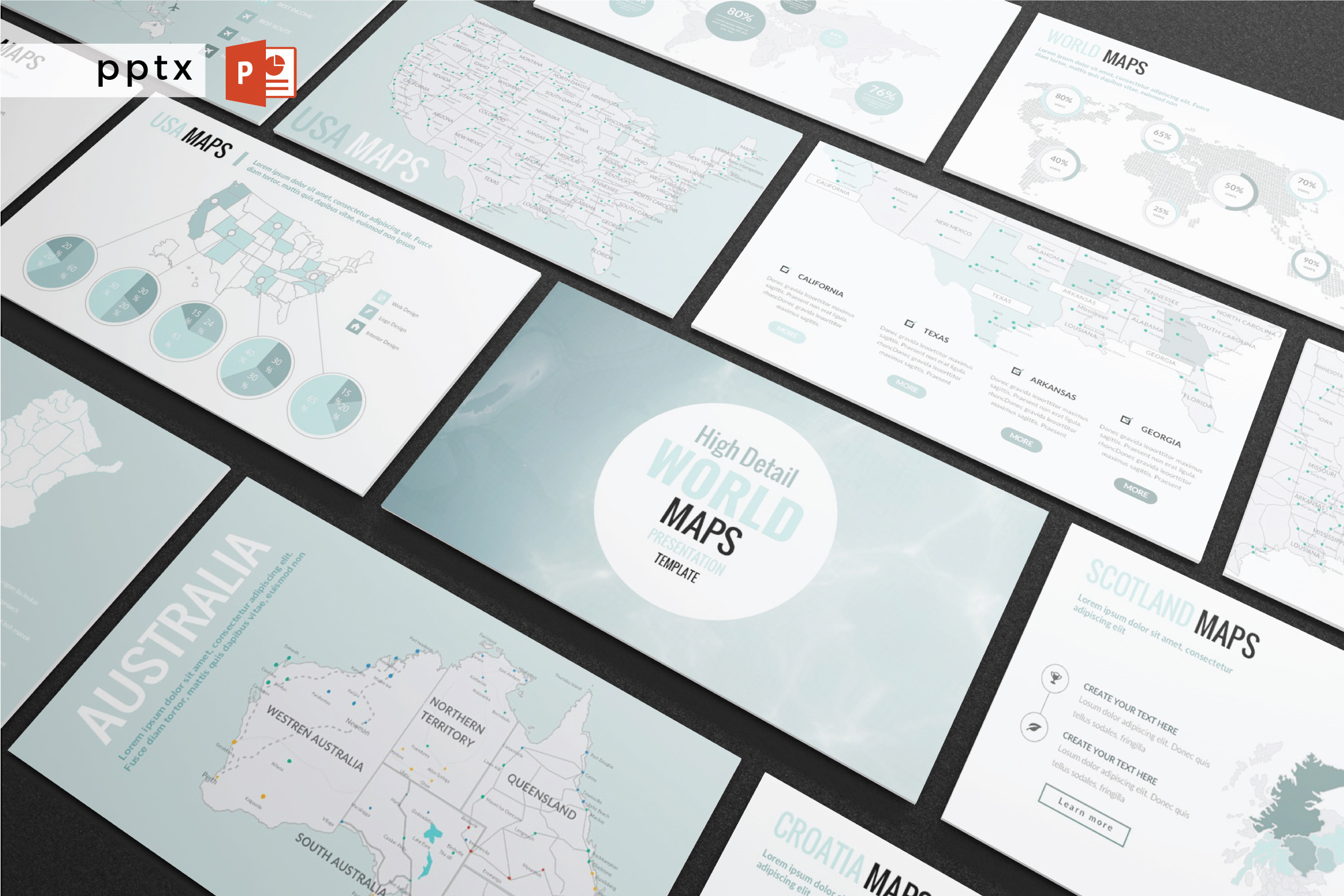 DETAIL MAPS - Powerpoint Template, a Presentation Template by Shafura
