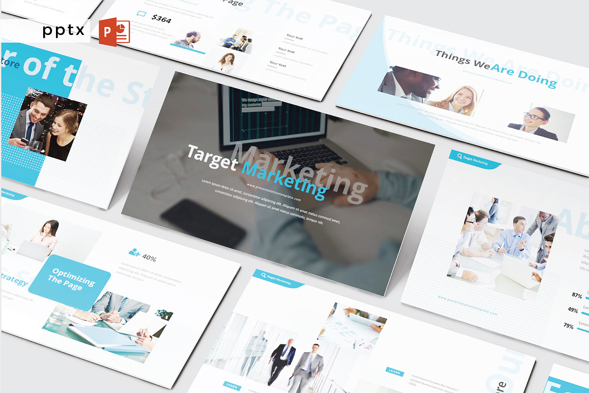 TARGET MARKETING-Powerpoint Template, a Presentation Template by Shafura