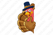 Turkey Pilgrim Hat Thanksgiving | Animal Illustrations ~ Creative Market