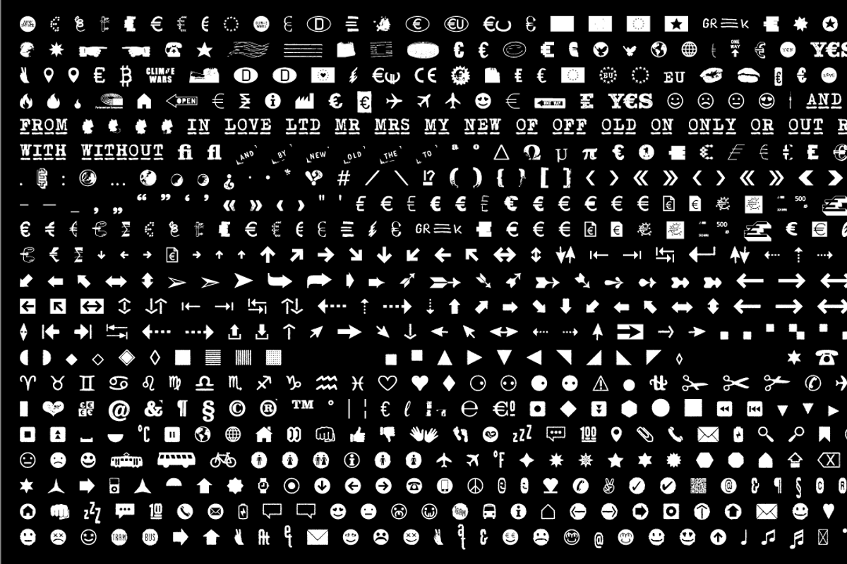 FONT | EURO Icon Kit, a Symbol Font by Typo Graphic Design