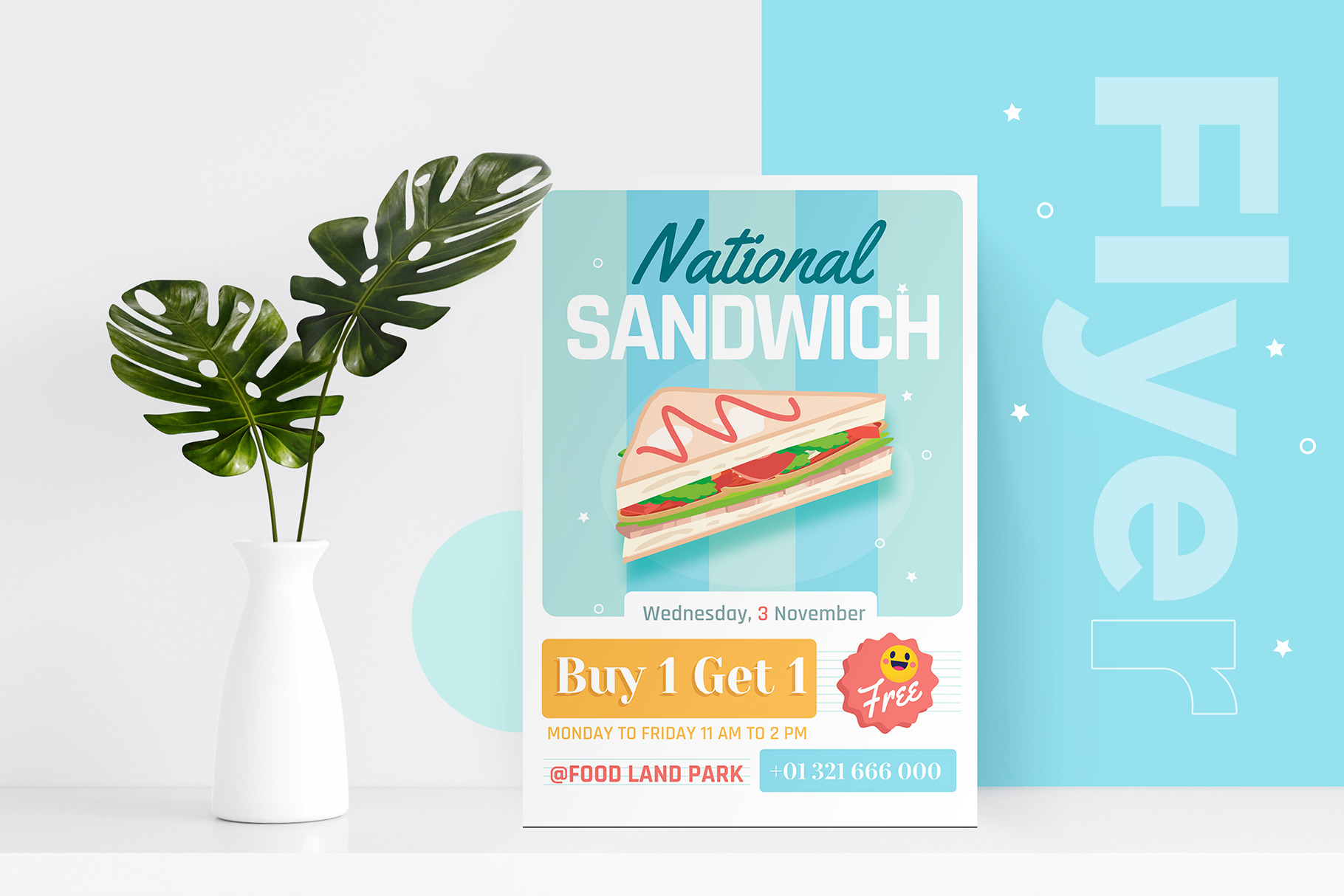 National Sandwich Day Flyer Template, a Flyer Template by VictorThemes ...