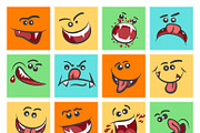 Colorful emoticon faces icons | Icons ~ Creative Market