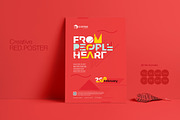 Minimal Red Poster, a Flyer Template by GoldenPixelStudio