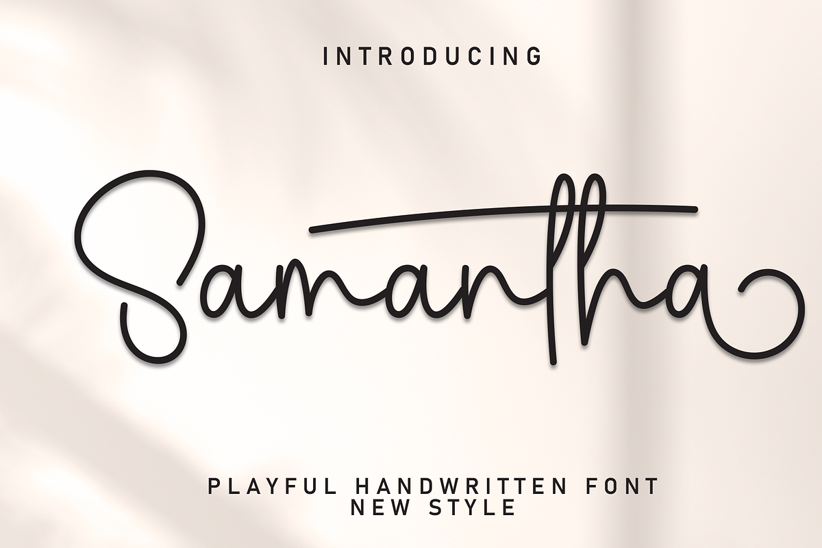 Samantha | Script Font, a Handwritten Font by Scratchones