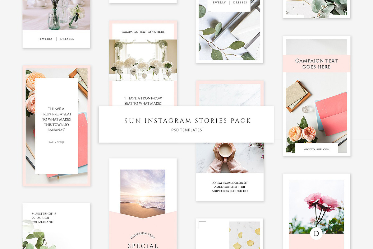Sun Instagram Stories Pack, a Social Media Template by Swiss_cube