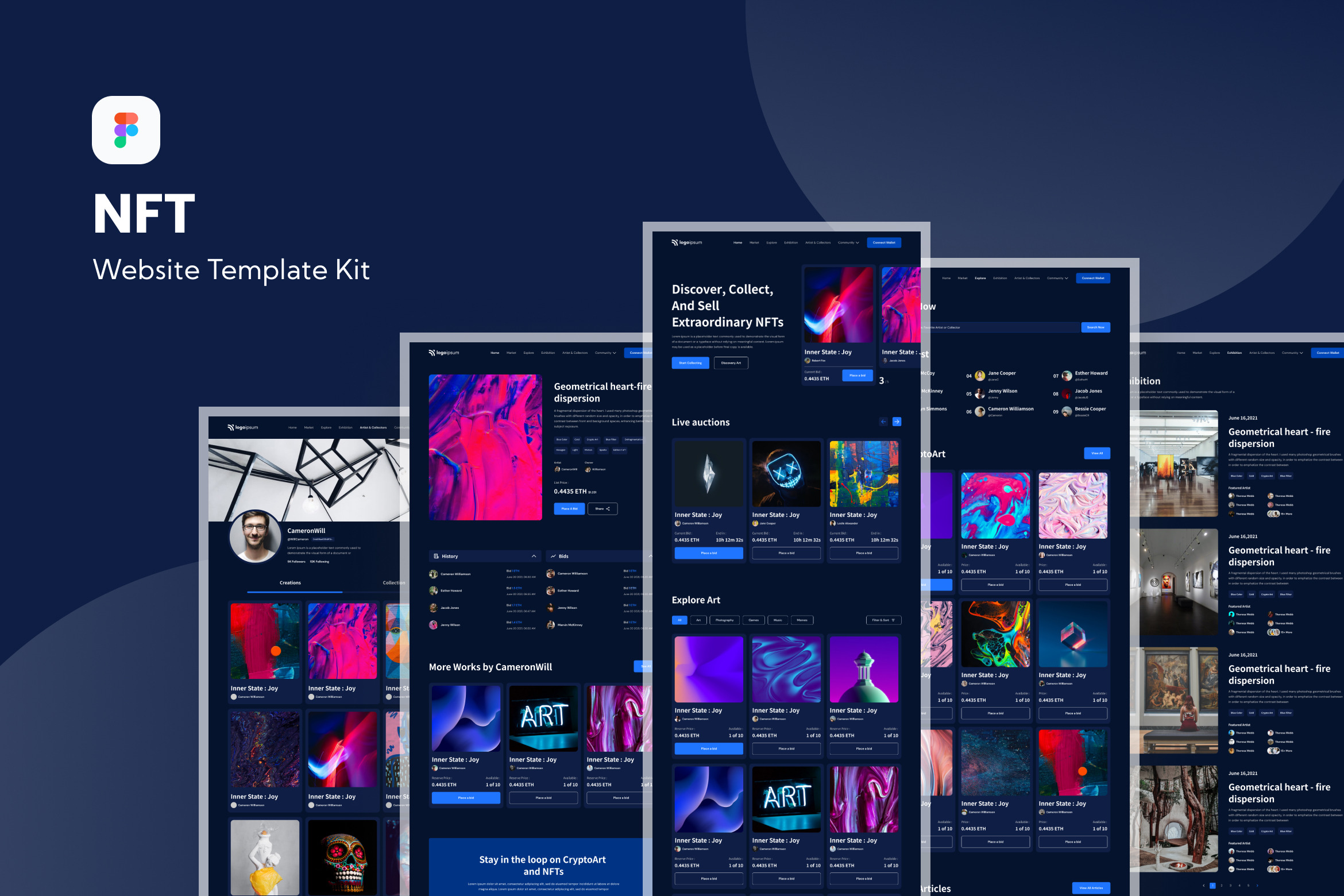 NFT Website Template Kit, an UI Kit Template by Kreativ Space
