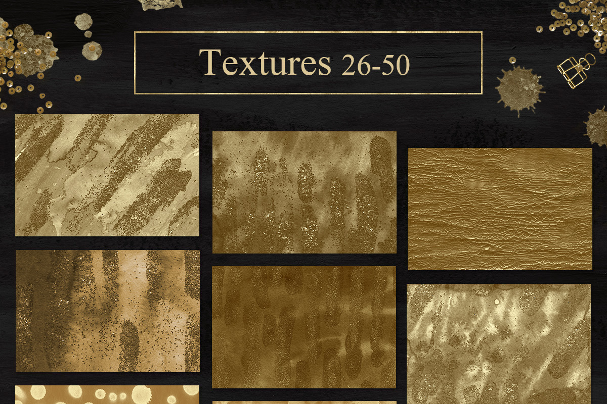 100 Luxury Black&Gold Ink Textures, a Texture Graphic by NassyArt