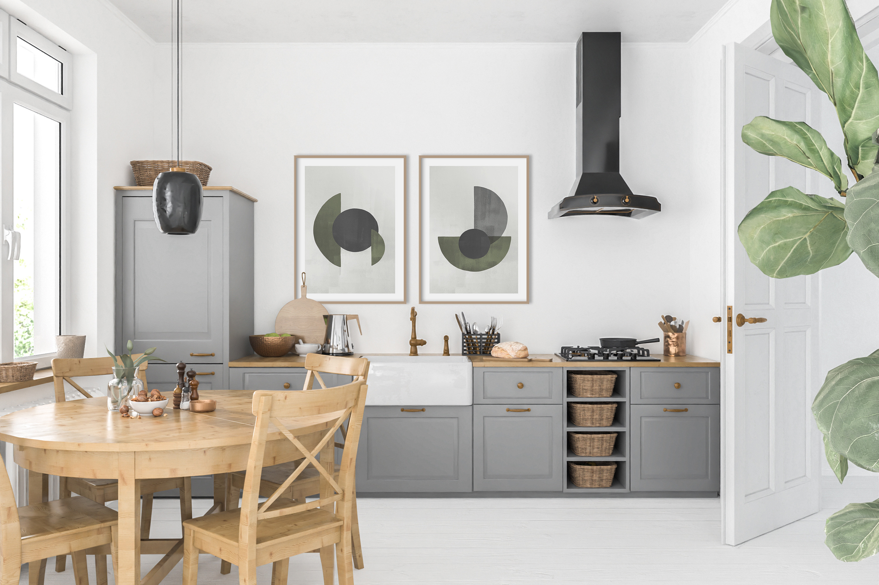 Artwork mockup - kitchen scene