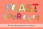 Feast Your Eyes vector alphabet