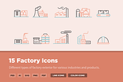 15 Factory Icons, an Icon by Creative VIP