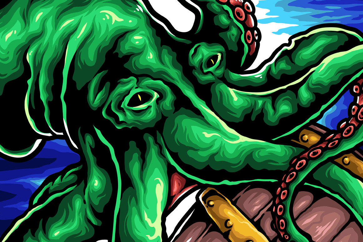 Octopus King, an Animal Illustration by TSV Art Collective