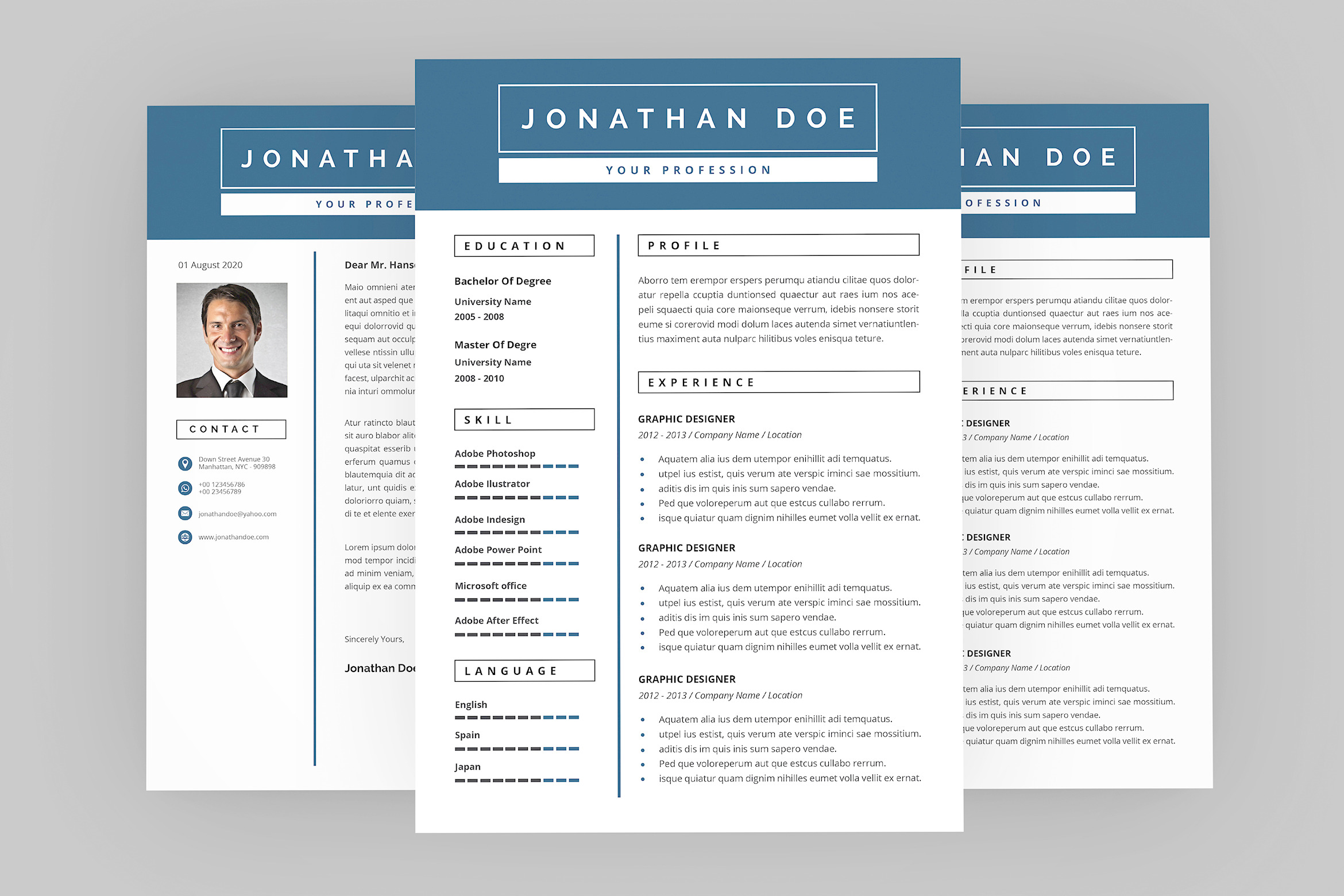 Your Profession Resume Designer, a Resume Template by AQR Studio