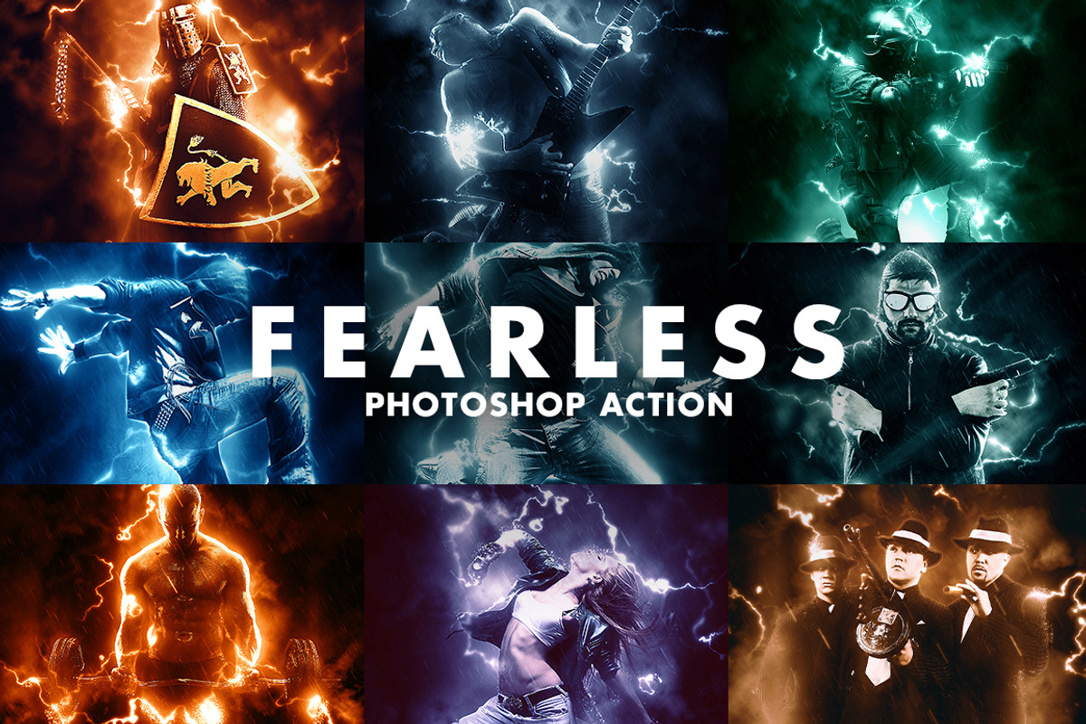 Fearless Photoshop Action, an Action Add-On by Sevenstyles