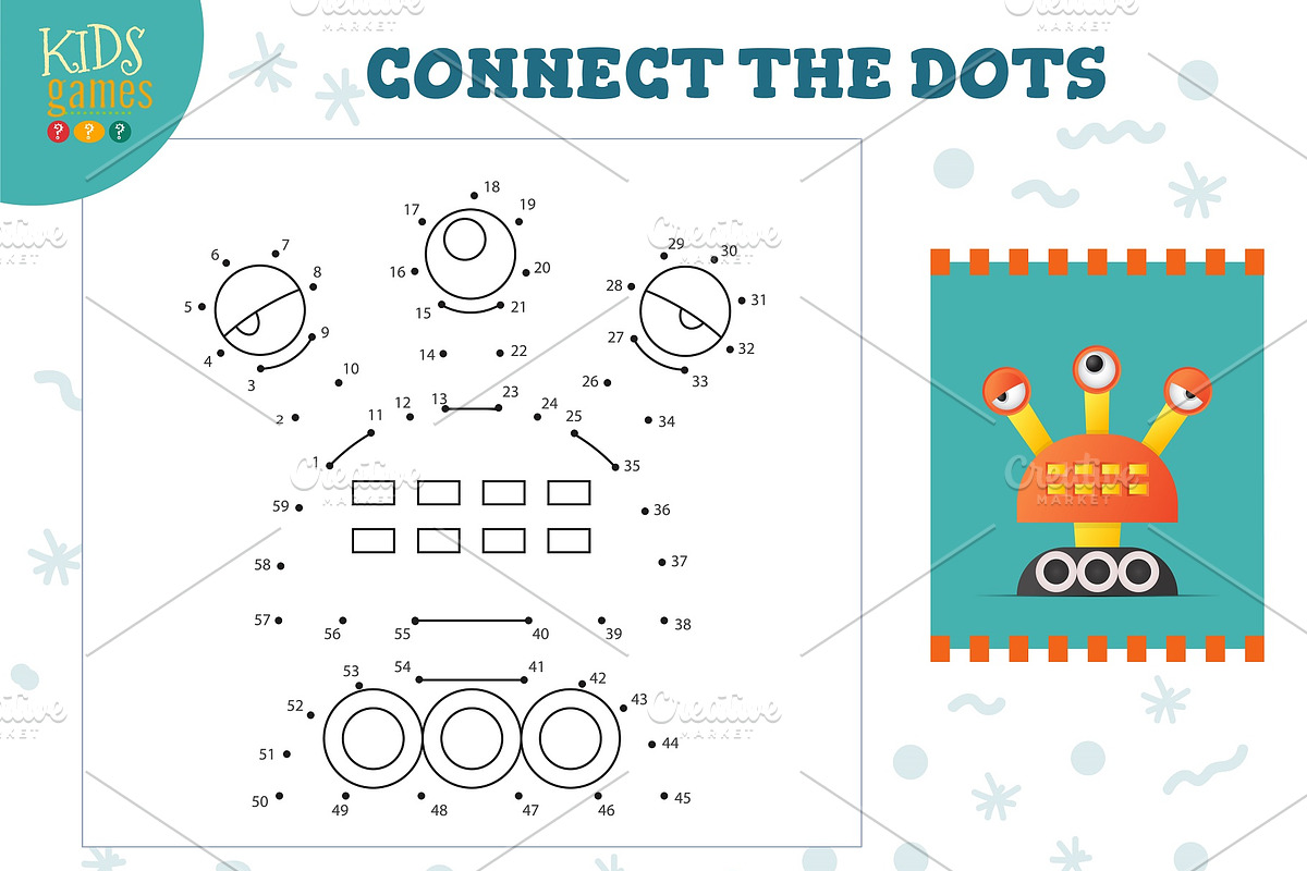 Connect the dots game vector, an Education Illustration by Darth Vector ...