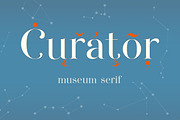 Curator, a Serif Font by Etewut