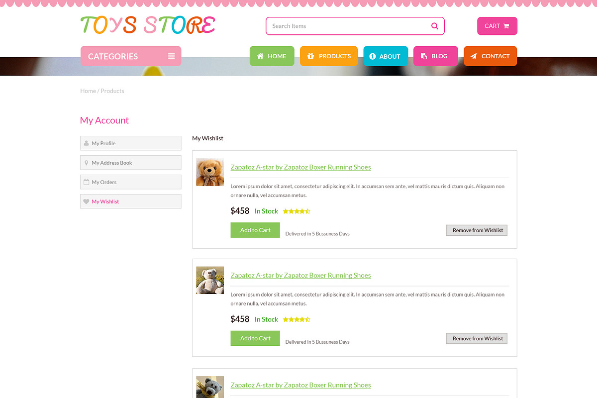 Toy Store PSD Website Template, a Websites & App Template by WebbyTemplates