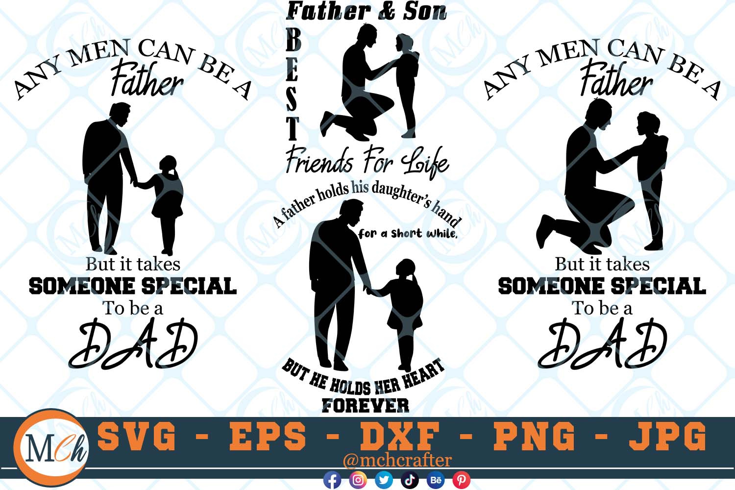 Father's Day SVG Bundle Dad SVG, an Illustration by MchCrafter