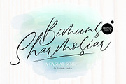Bimuns Sharmosiar + BONUS, a Script Font by Cotbada_studio