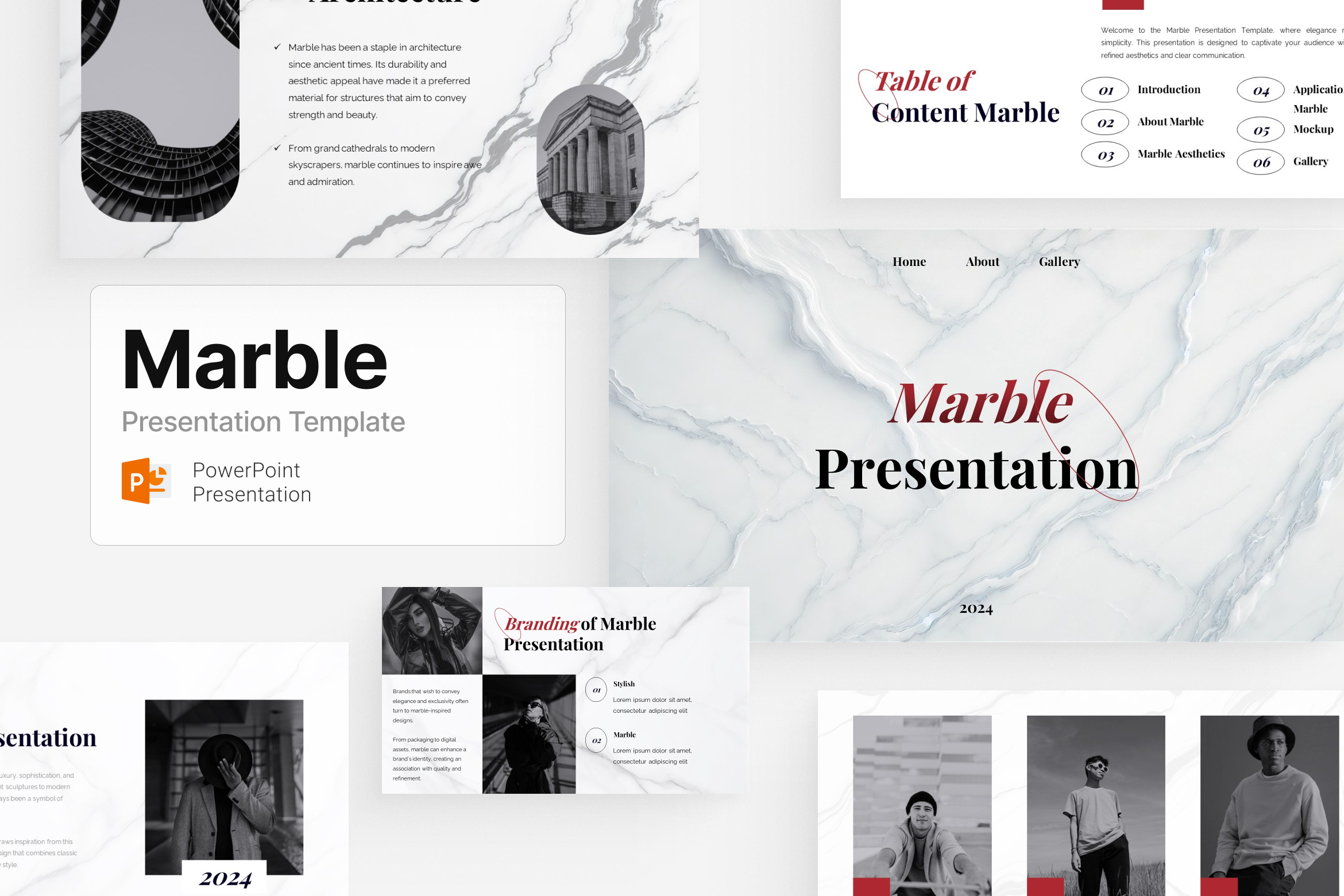 Marble Powerpoint Template, a Presentation Template by Eklip Studio