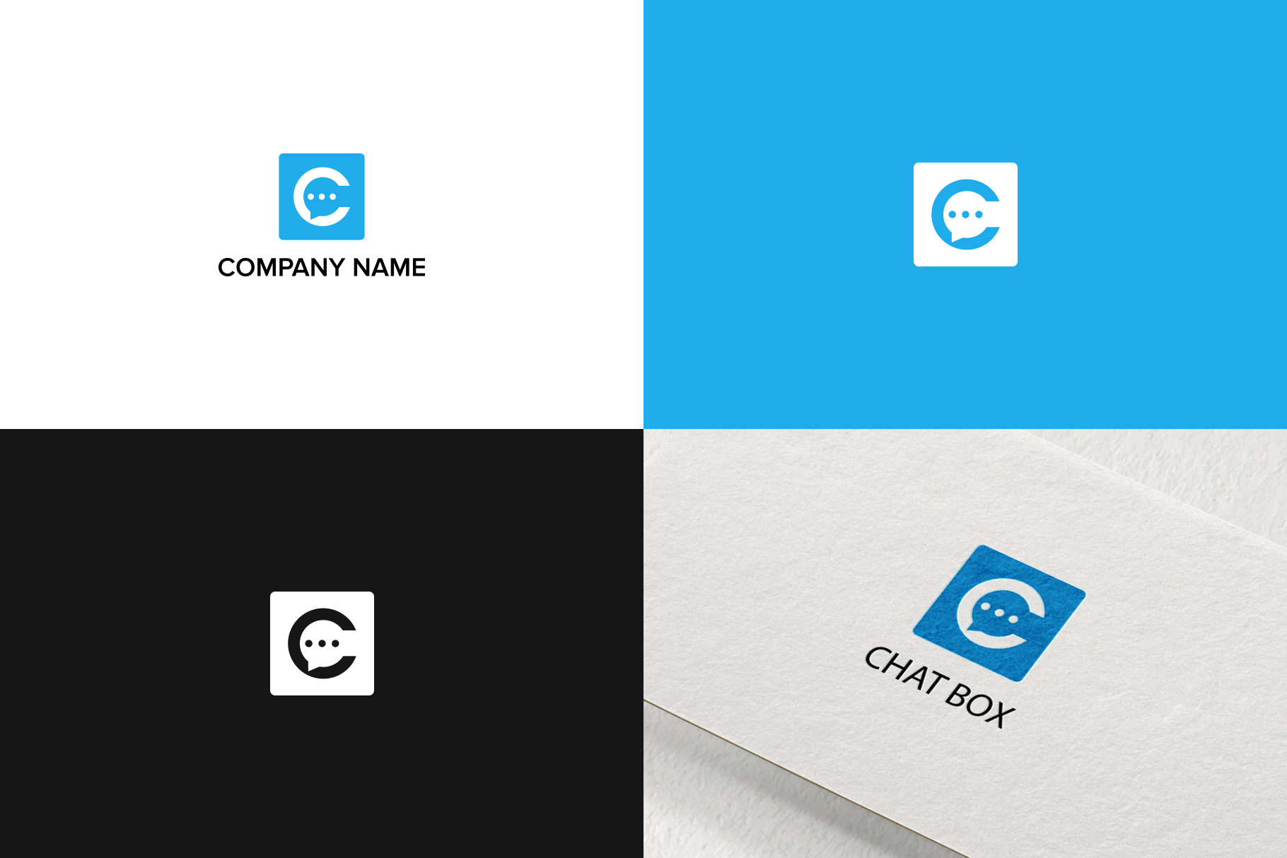 Chat box logo design, a Branding & Logo Template by GranzCreative ...