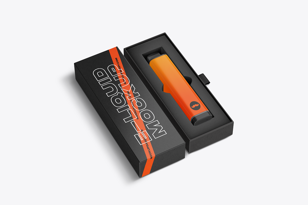 Vape Pen and Box Mockup, a Packaging Mockup by Mockupdaddy