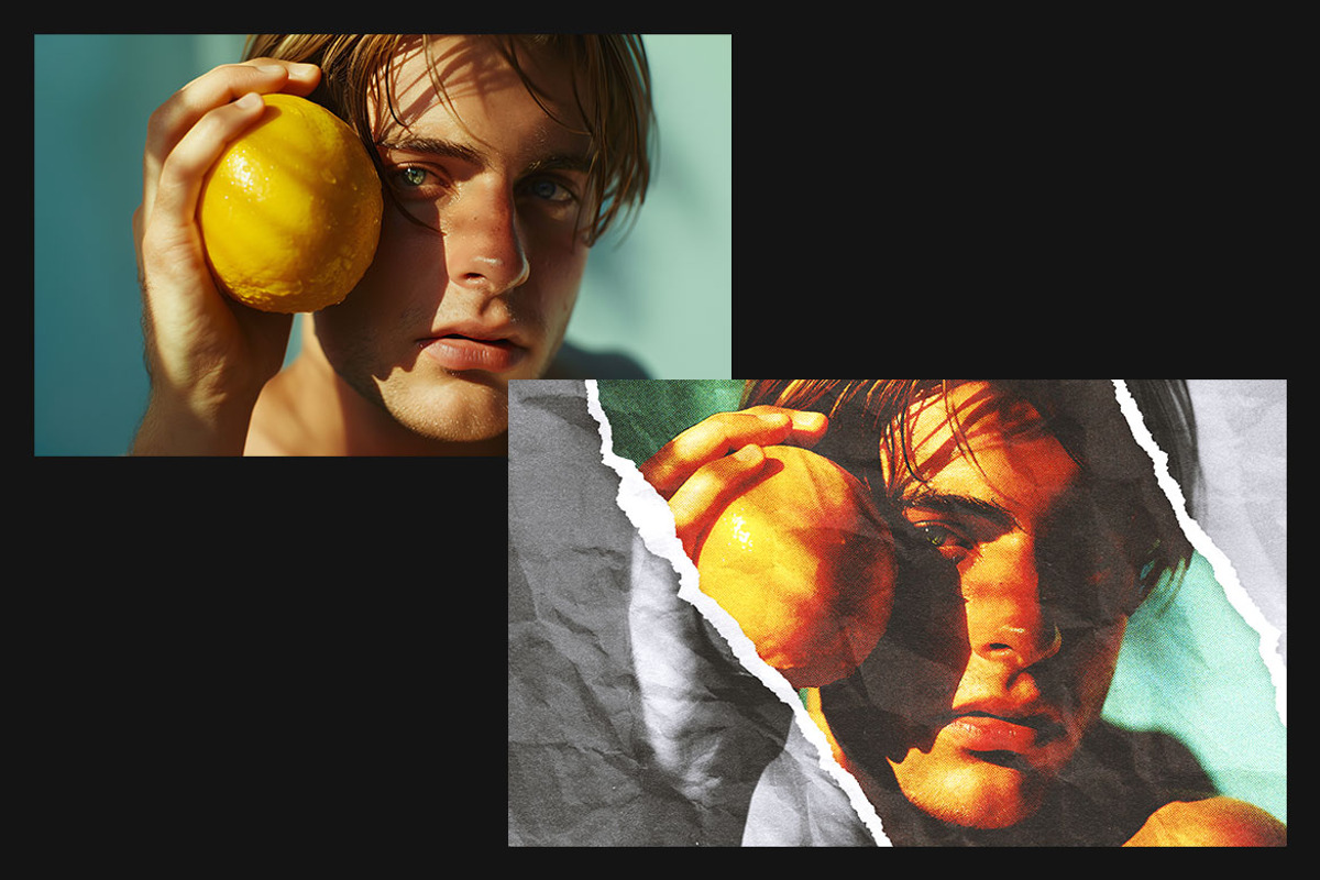 Halftone Printer Photo Effect, a Layer Style Add-On by dokudokunomi