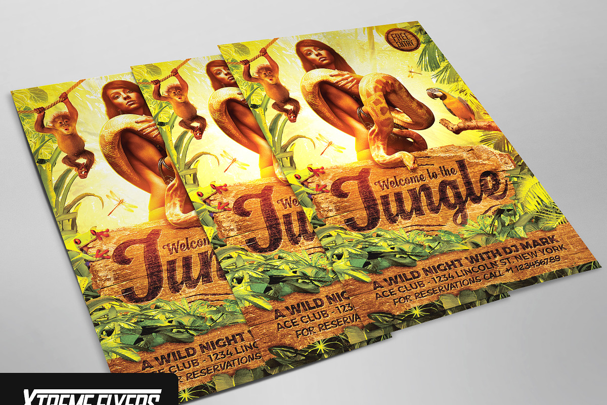 Jungle Party Flyer, a Flyer Template by XtremeFlyers