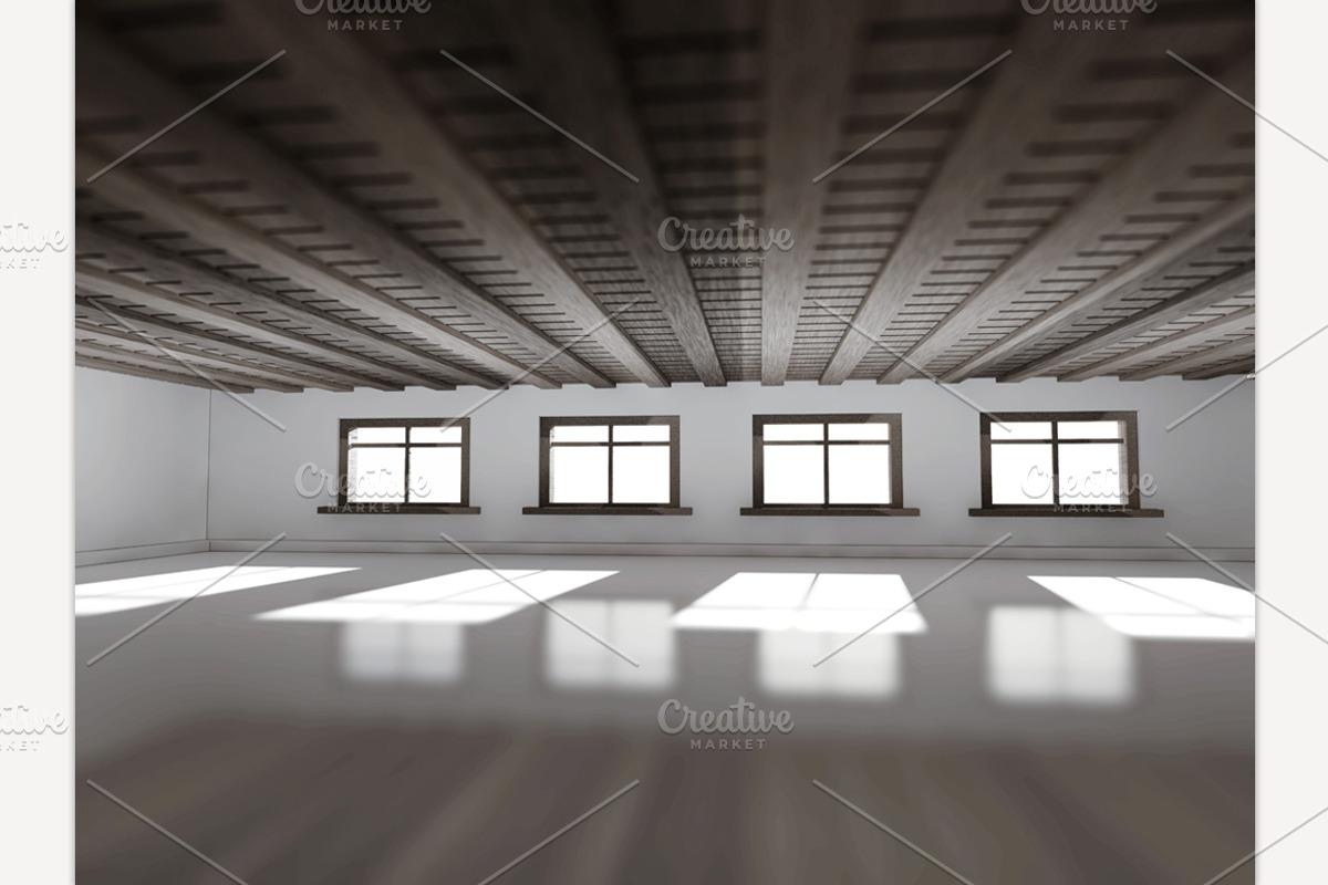 Wooden interior room 3d rendering, a Decorative Illustration by 3D ...