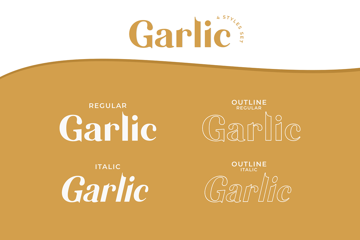 Garlic / elegant font, a Sans Serif Font by Java pep