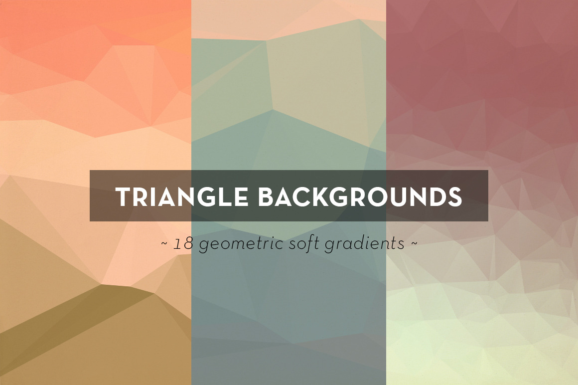 18 Geometric Triangle Backgrounds, a Pattern Graphic by kloroform