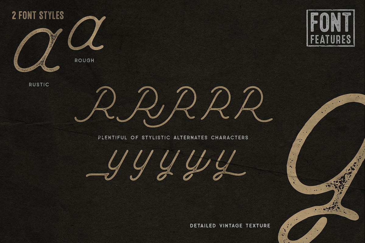 TakeTrails Script Vintage Typeface, a Script Font by Wandery Supply