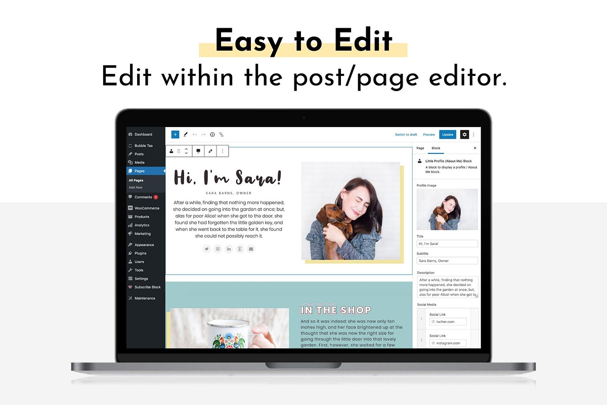 Bubble Tea Wordpress Theme Blog, a WordPress Template by ltsdesigns