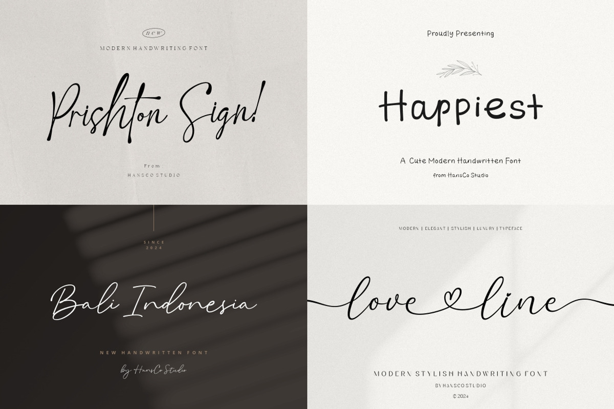 25 Modern Handwriting Font Bundle, a Handwritten Font by Burhan Afif